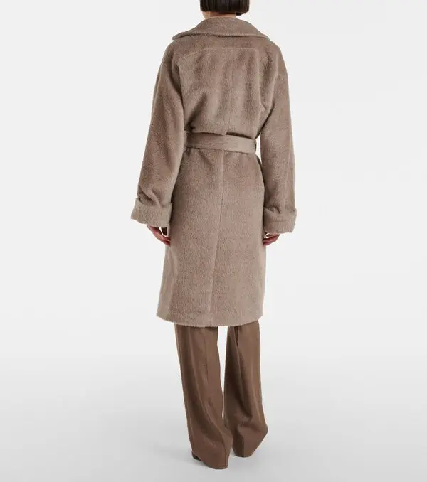 Loro Piana Alpaca And Wool Wrap Coat - Beige