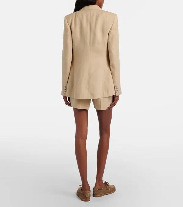 Ralph Lauren Belted Linen Shorts - Beige