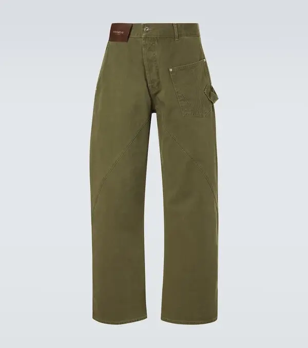 JW Anderson Twisted Straight Jeans - Green