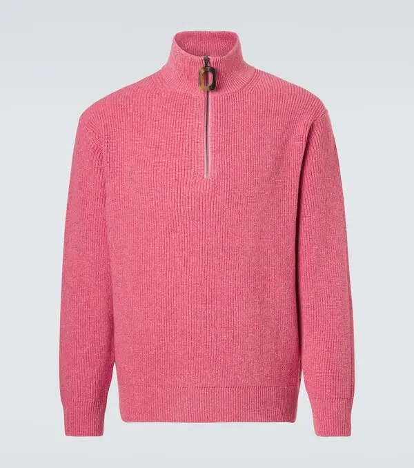 JW Anderson Wool And Cotton Half-zip Sweater