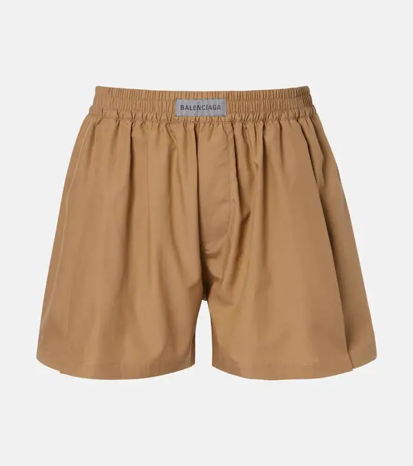 Balenciaga Logo Shorts - Beige