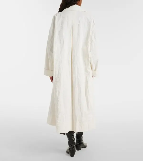 RÓHE Oversized Cotton And Linen Coat - White