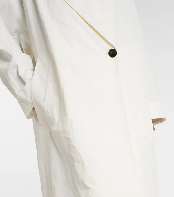 RÓHE Oversized Cotton And Linen Coat - White