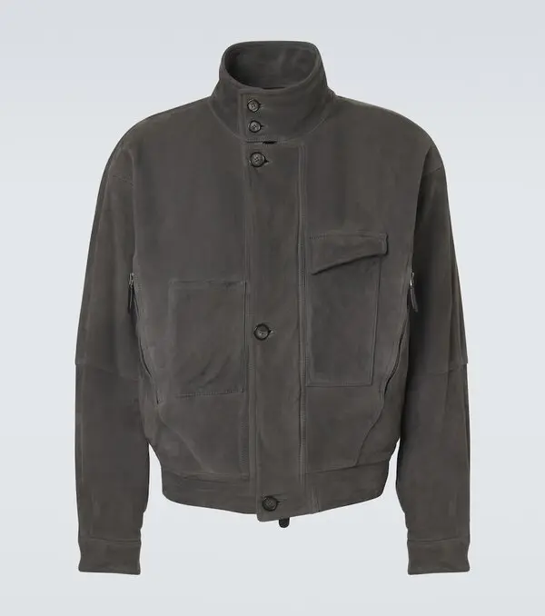 Giorgio Armani Suede Jacket - Grey