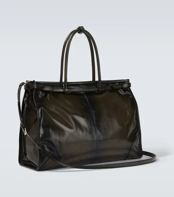 Prada Bonnie Leather Tote Bag - Black