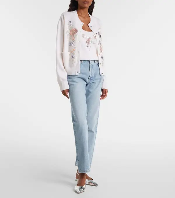 Rabanne Sequined Wool And Cashmere Cardigan