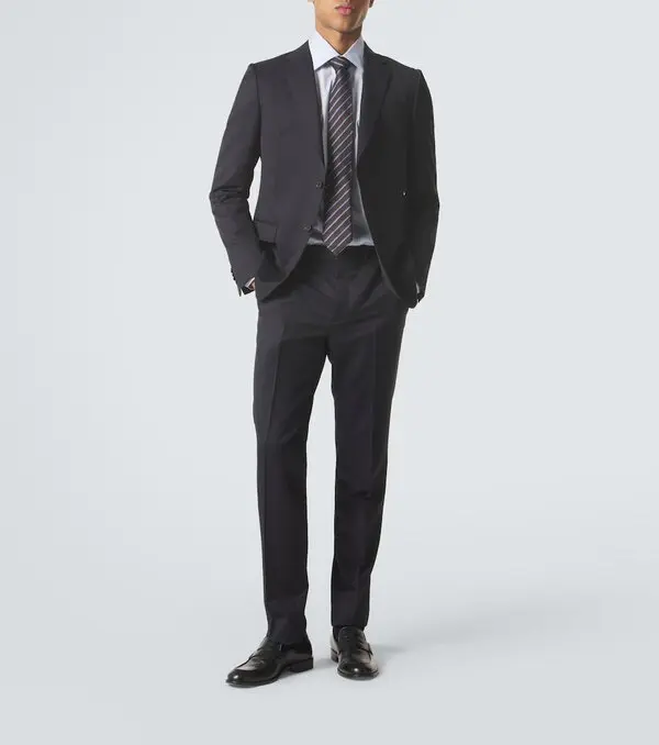 Zegna Wool And Mohair Suit - Blue