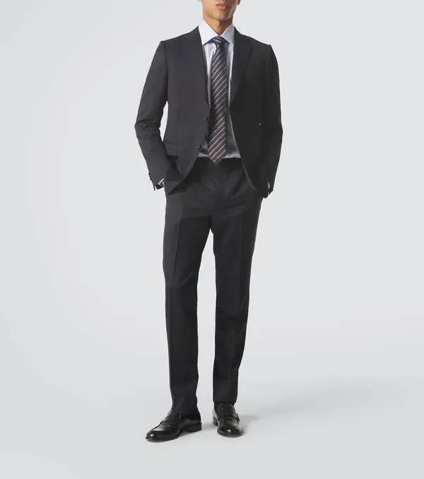 Zegna Wool And Mohair Suit - Blue