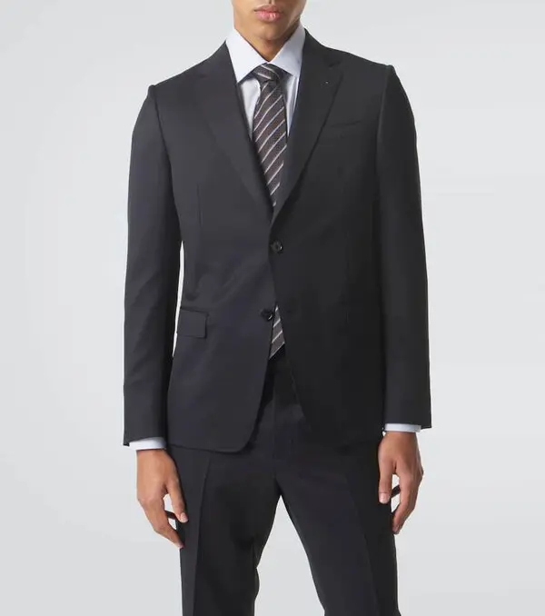 Zegna Wool And Mohair Suit - Blue