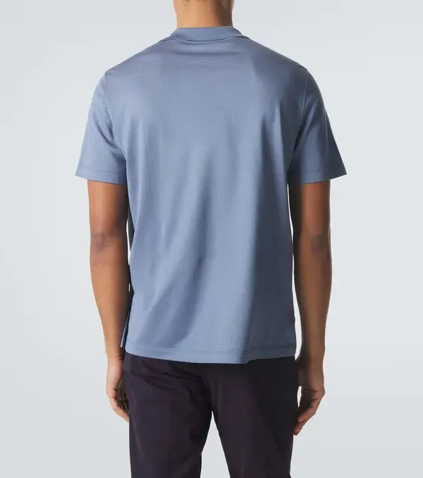 Brioni Silk Polo Shirt - Blue