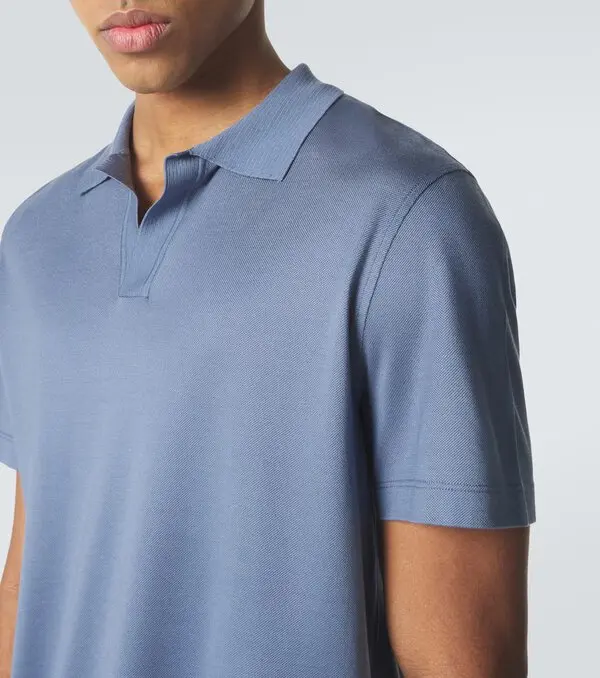Brioni Silk Polo Shirt - Blue
