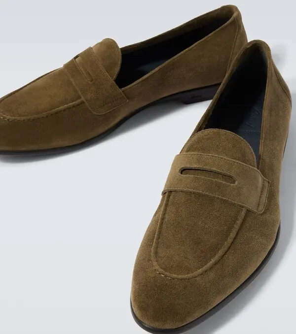 Brioni Suede Penny Loafers