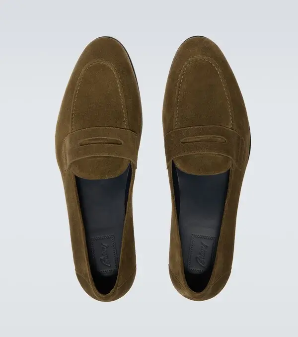 Brioni Suede Penny Loafers