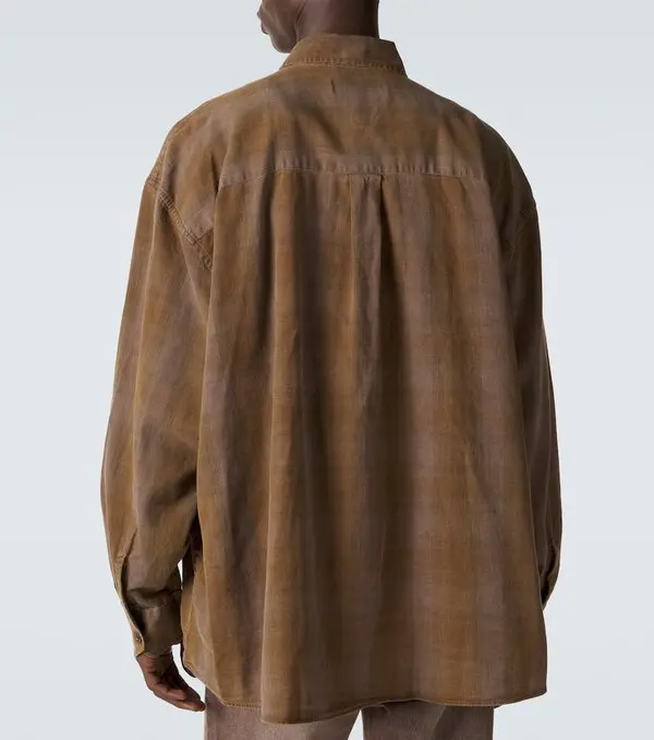 Our Legacy Borrowed Checked Cotton Shirt - Brown