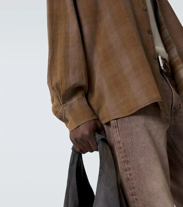 Our Legacy Borrowed Checked Cotton Shirt - Brown
