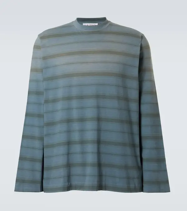 Our Legacy Box Striped Cotton T-shirt - Blue