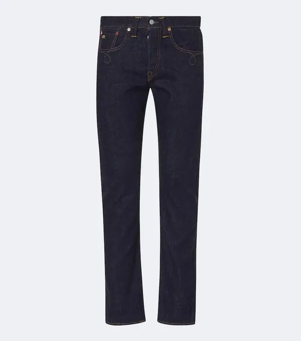 Ralph Lauren Embroidered Bootcut Jeans - Blue