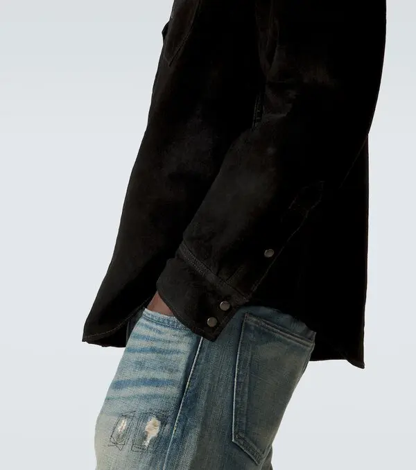 Ralph Lauren Suede Western Shirt