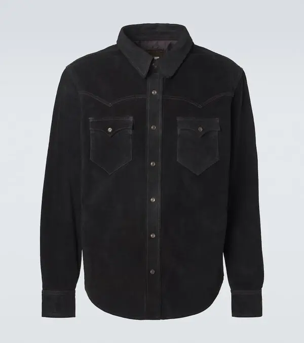 Ralph Lauren Suede Western Shirt