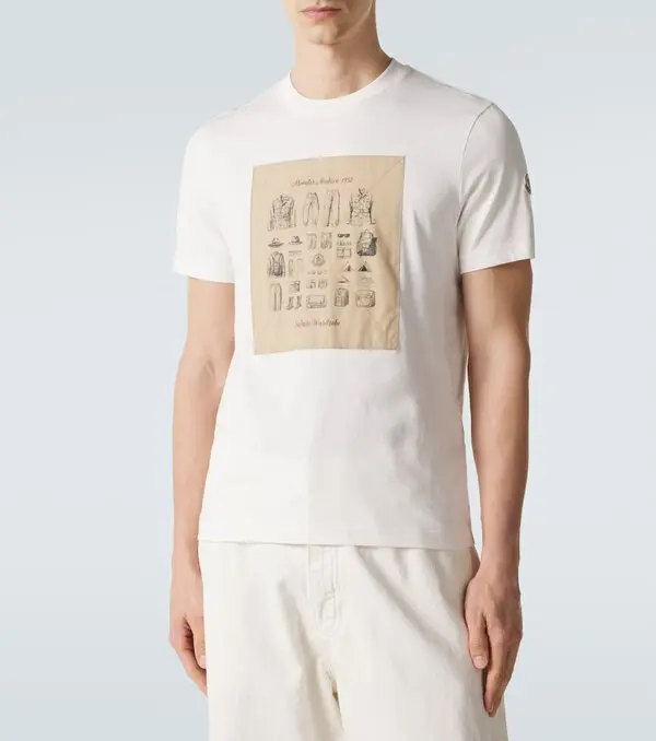 Moncler Cotton Jersey T-shirts - White