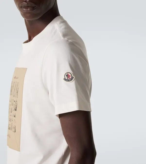 Moncler Cotton Jersey T-shirts - White