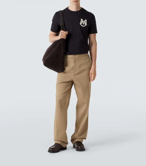 Moncler Logo Cotton Jersey T-shirt - Blue