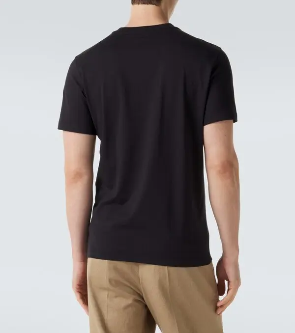 Moncler Logo Cotton Jersey T-shirt - Blue