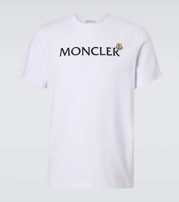 Moncler Logo Cotton Jersey T-shirt - White