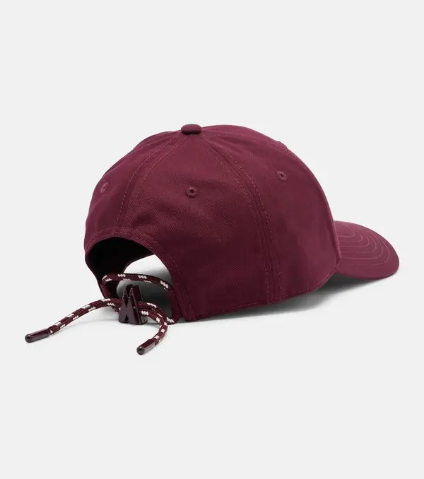 Moncler Logo Cotton Canvas Baseball Cap