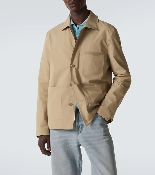 Moncler Nanav Seersucker Overshirt - Beige