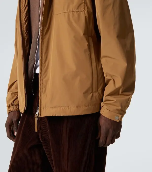Moncler Leather-trimmed Hooded Jacket