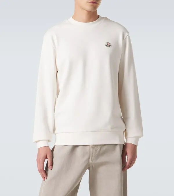 Moncler Archivio Cotton Jersey Sweatshirt - White