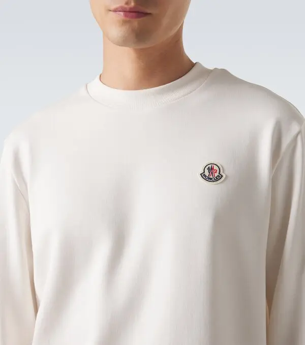 Moncler Archivio Cotton Jersey Sweatshirt - White