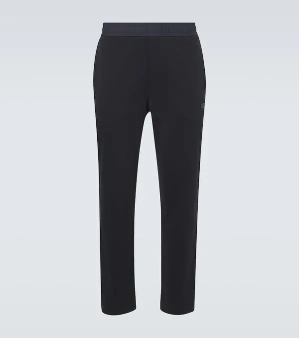 Moncler Cotton-blend Fleece Sweatpants - Blue