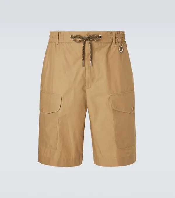 Moncler Cotton Cargo Shorts - Beige