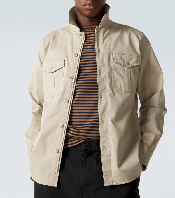 Moncler Cotton Gabardine Shirt - Beige