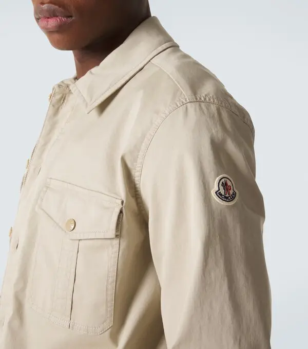 Moncler Cotton Gabardine Shirt - Beige