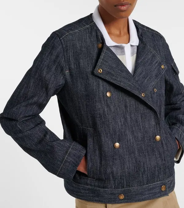 Moncler Diervilla Double-breasted Denim Jacket