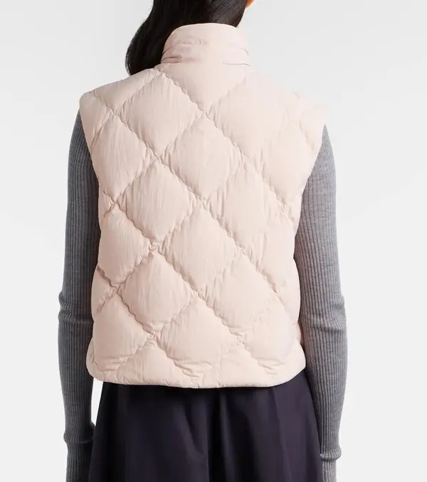 Moncler Biois Quilted Down Vest - Pink