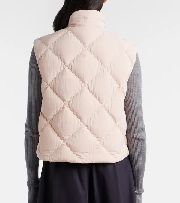 Moncler Biois Quilted Down Vest - Pink