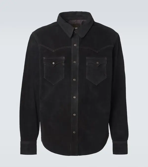 Ralph Lauren Suede Western Shirt