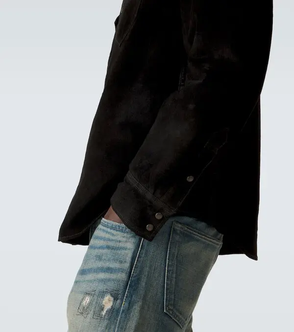 Ralph Lauren Suede Western Shirt