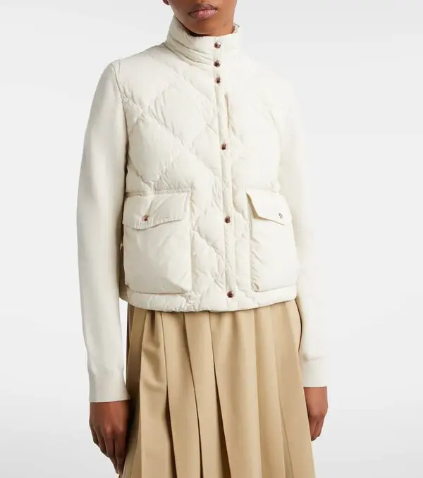 Moncler Down-paneled Cardigan