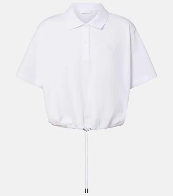 Moncler Cotton Piqué Polo Shirt - White