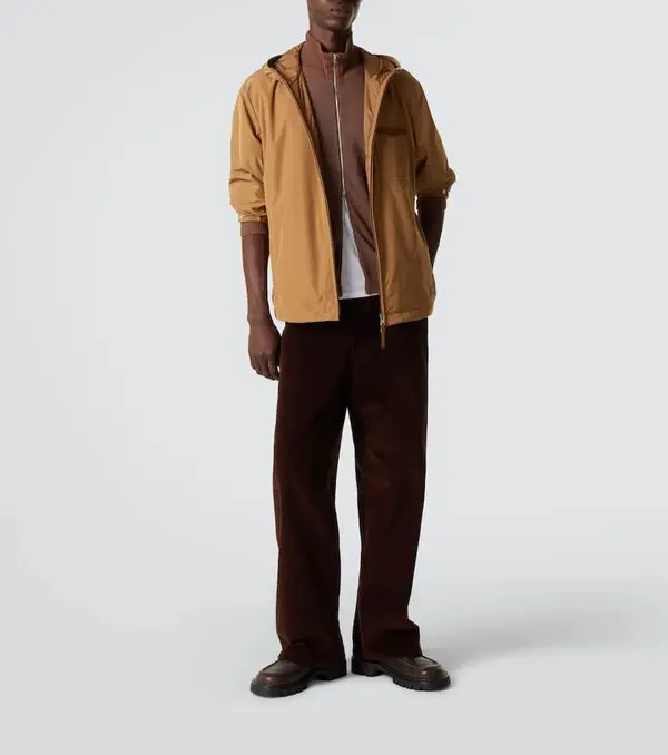 Moncler Leather-trimmed Jacket