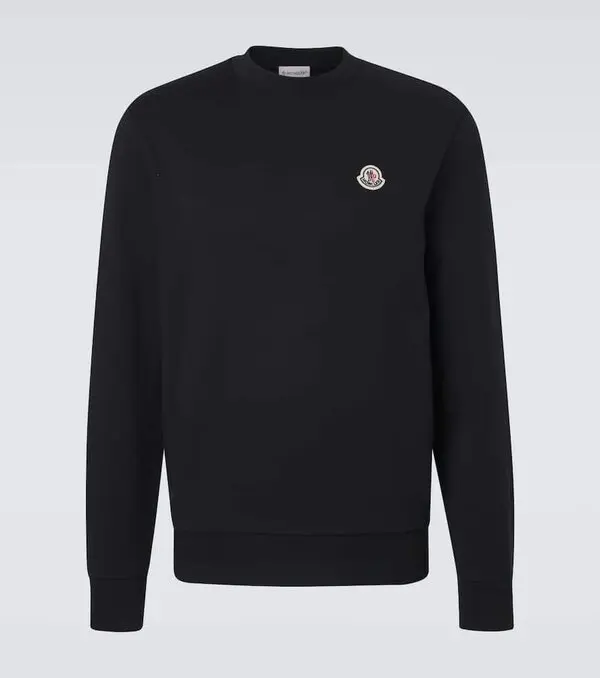 Moncler Archivio Cotton Jersey Sweatshirt - Black