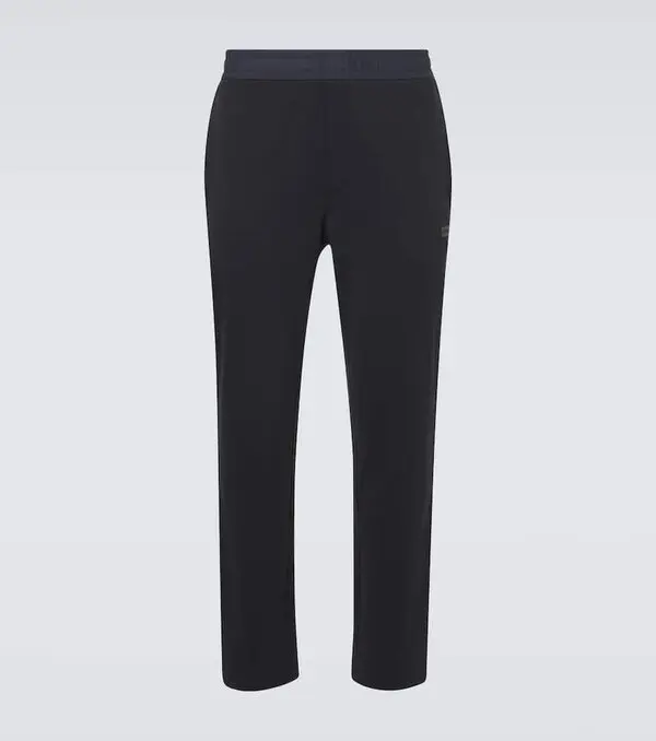 Moncler Cotton-blend Fleece Sweatpants - Blue