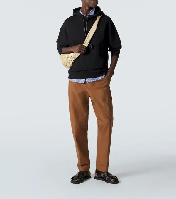 Moncler Cotton-blend Straight Pants