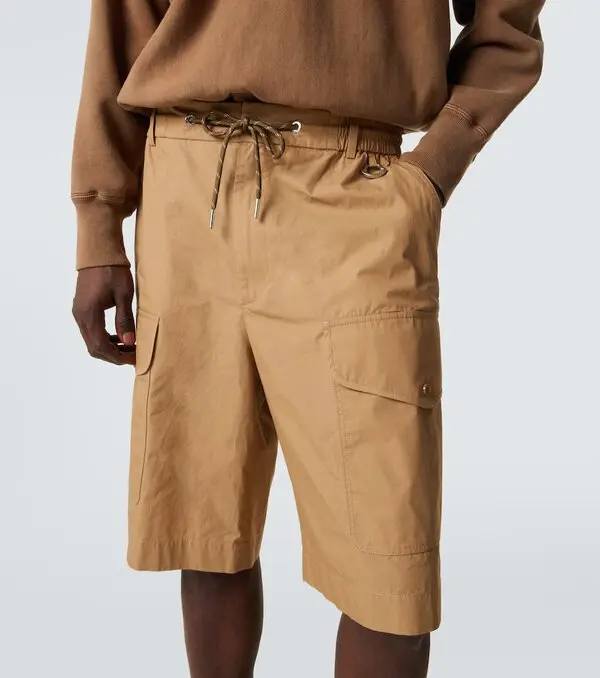 Moncler Cotton Poplin Cargo Shorts