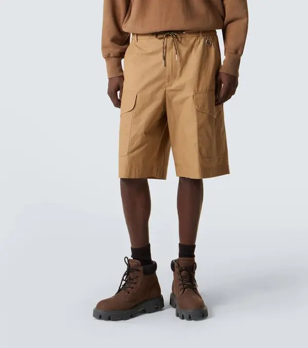 Moncler Cotton Poplin Cargo Shorts